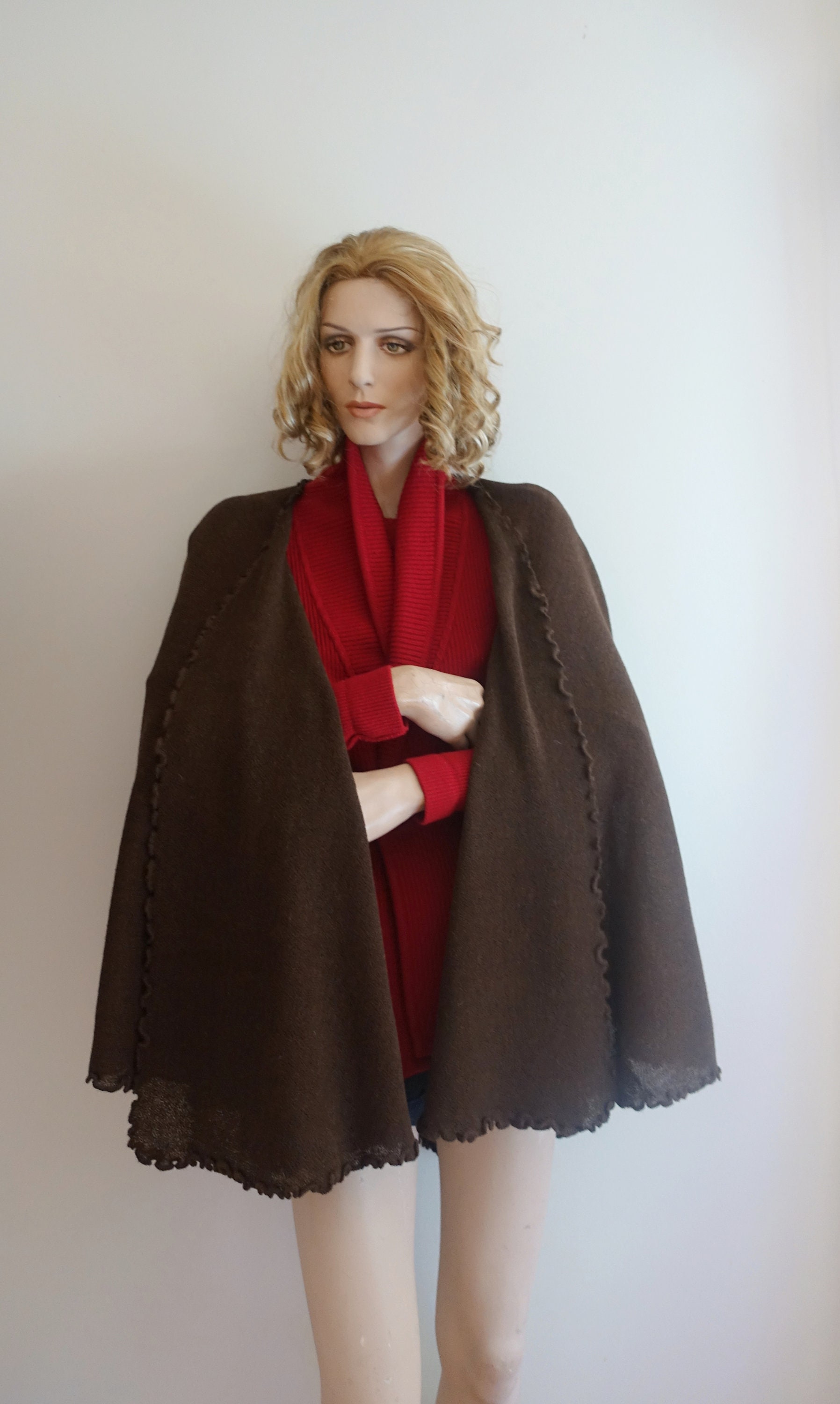 Alpaca Curly Cape - Etsy