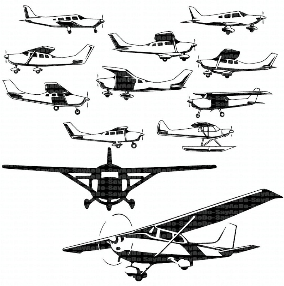 Cessna Digital Download Vectored - Etsy