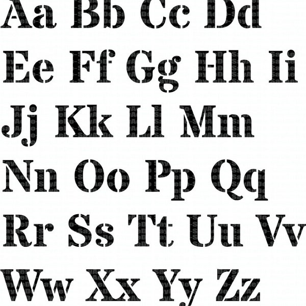 Alphabet Stencil - Etsy