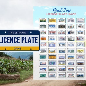 License Plate Adventure Printable Game With Real License Plate Images ...
