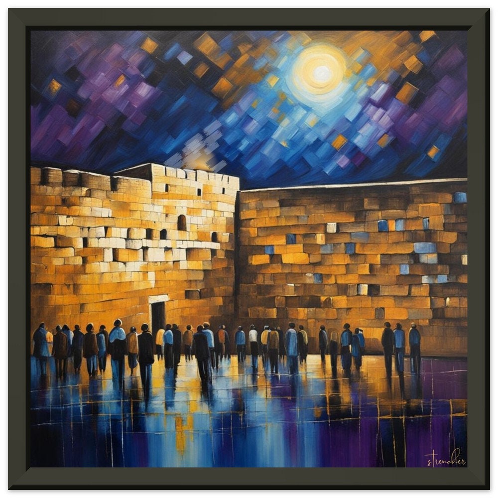 Jewish Art, Kotel Painting, Judaica Art, Western Wall, Jerusalem Israel ...