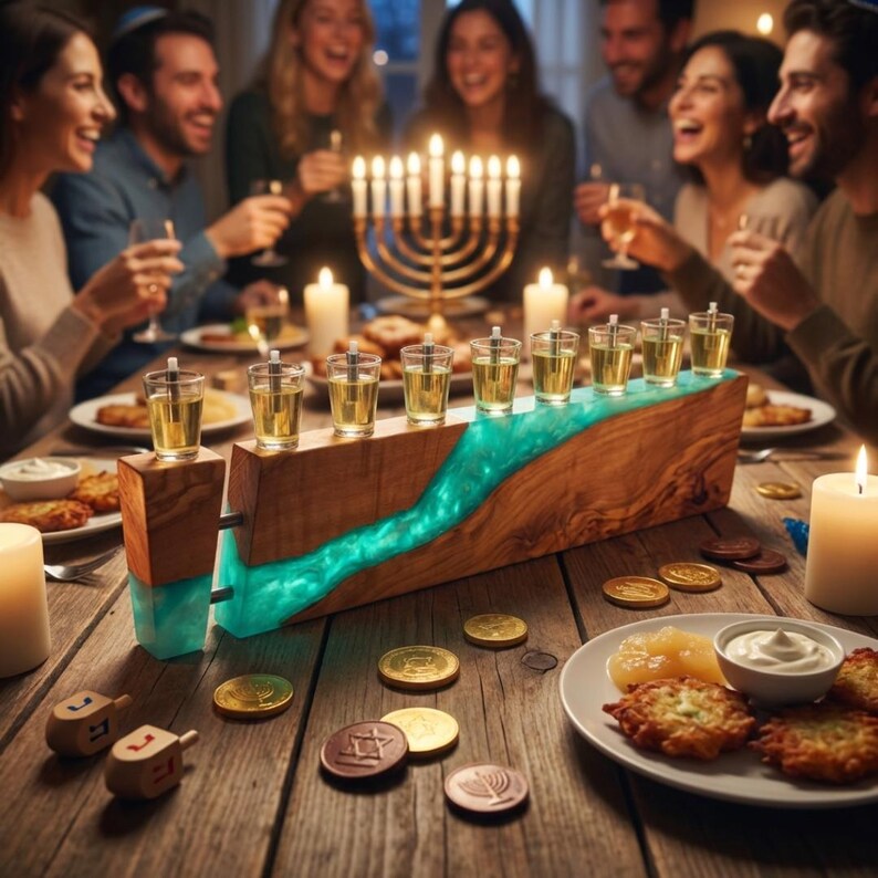 Chanukah Menorah | Handmade Hanukkah Judaica | Modern Jewish Home Gift ...
