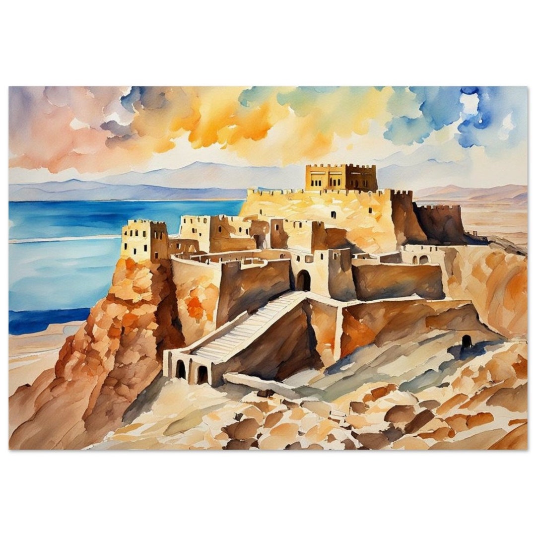 Masada Painting, Israel History, Jewish Art, Judaica Art - Etsy