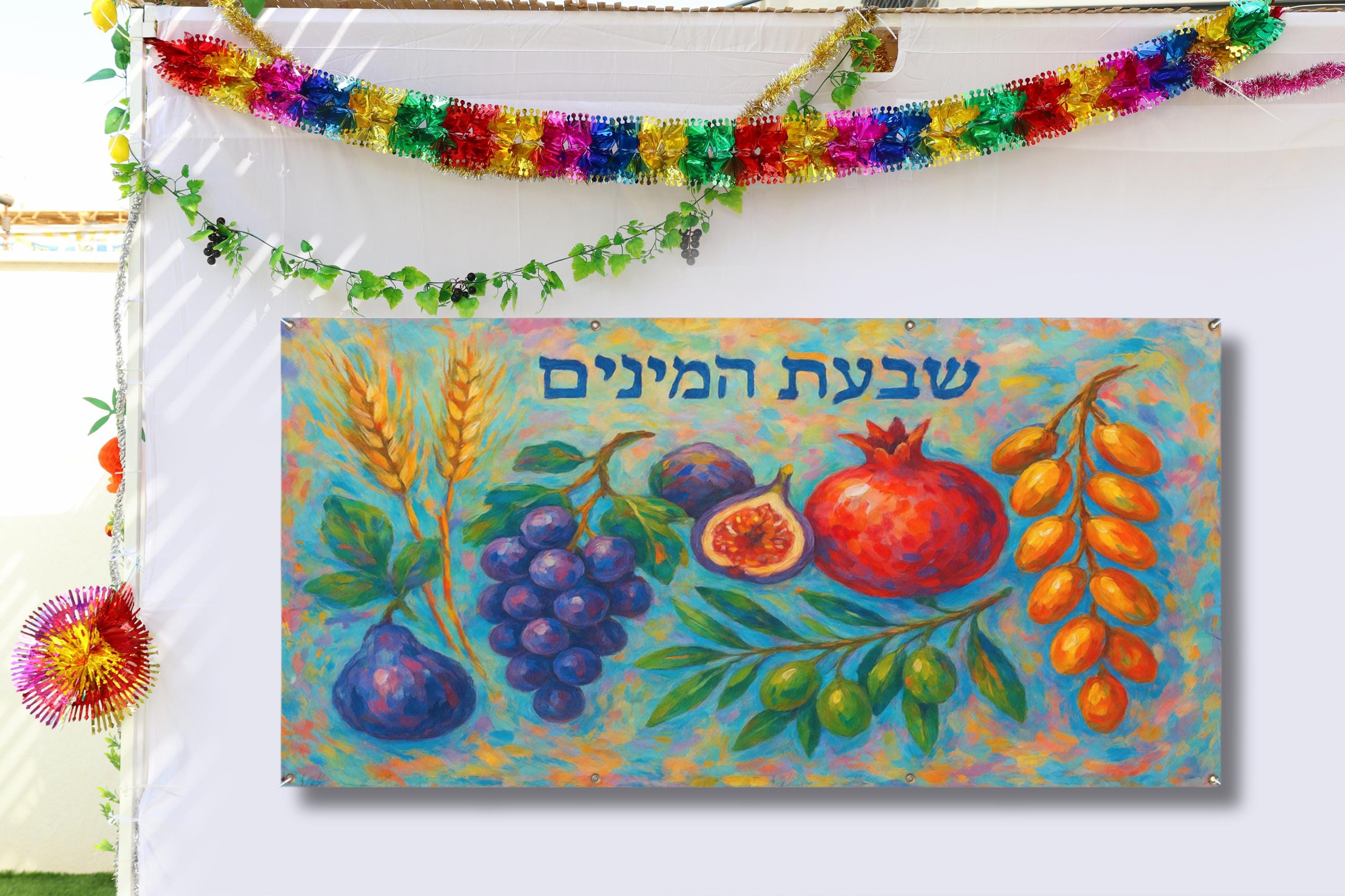 Shivat Haminim Sukkah Banner: Succot Jewish Holiday Decor - Etsy