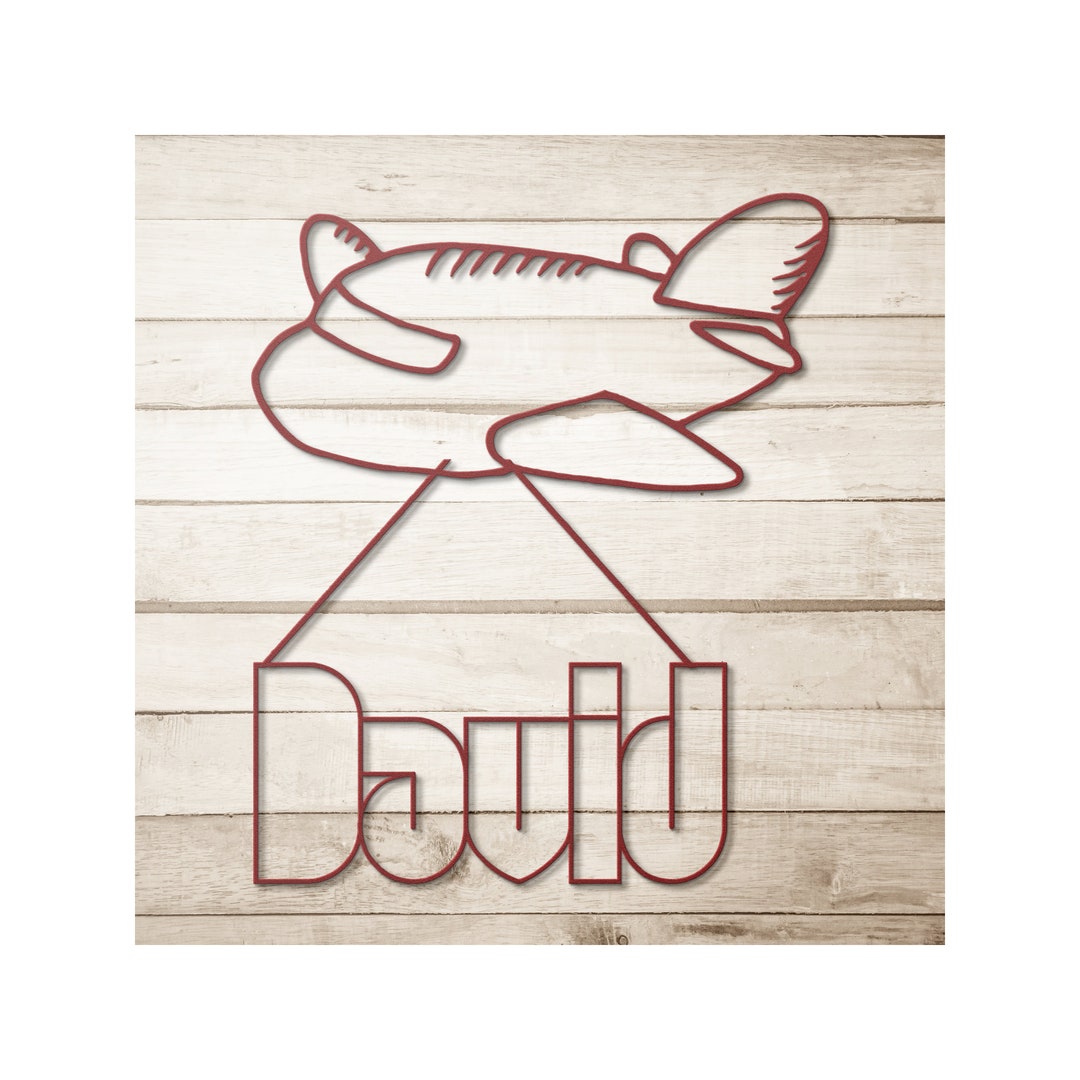 Custom Metal Airplane Name Sign for Boys' Room Elevate - Etsy