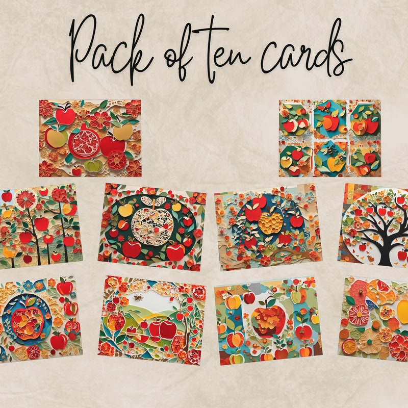 Rosh Hashanah Cards Packs - Etsy