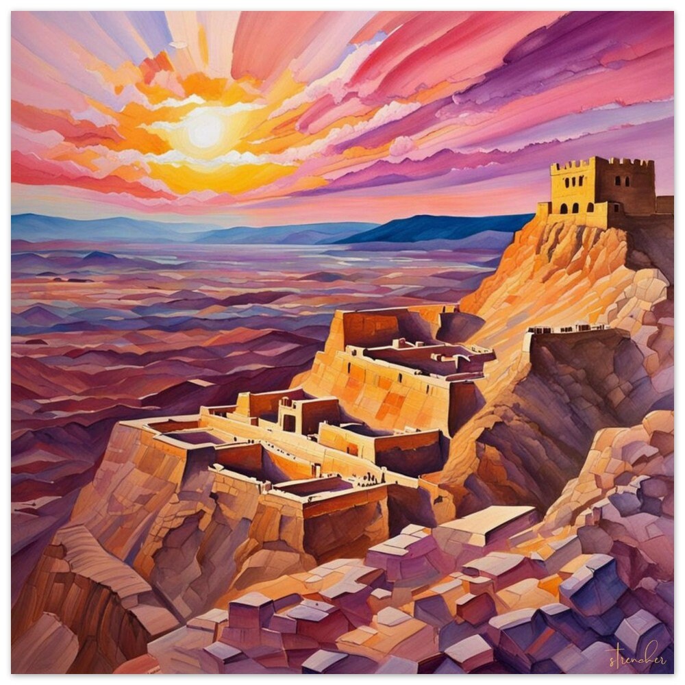 Masada Art, Israel Beauty, Jewish Art, Judaica Art, Israel Art - Etsy