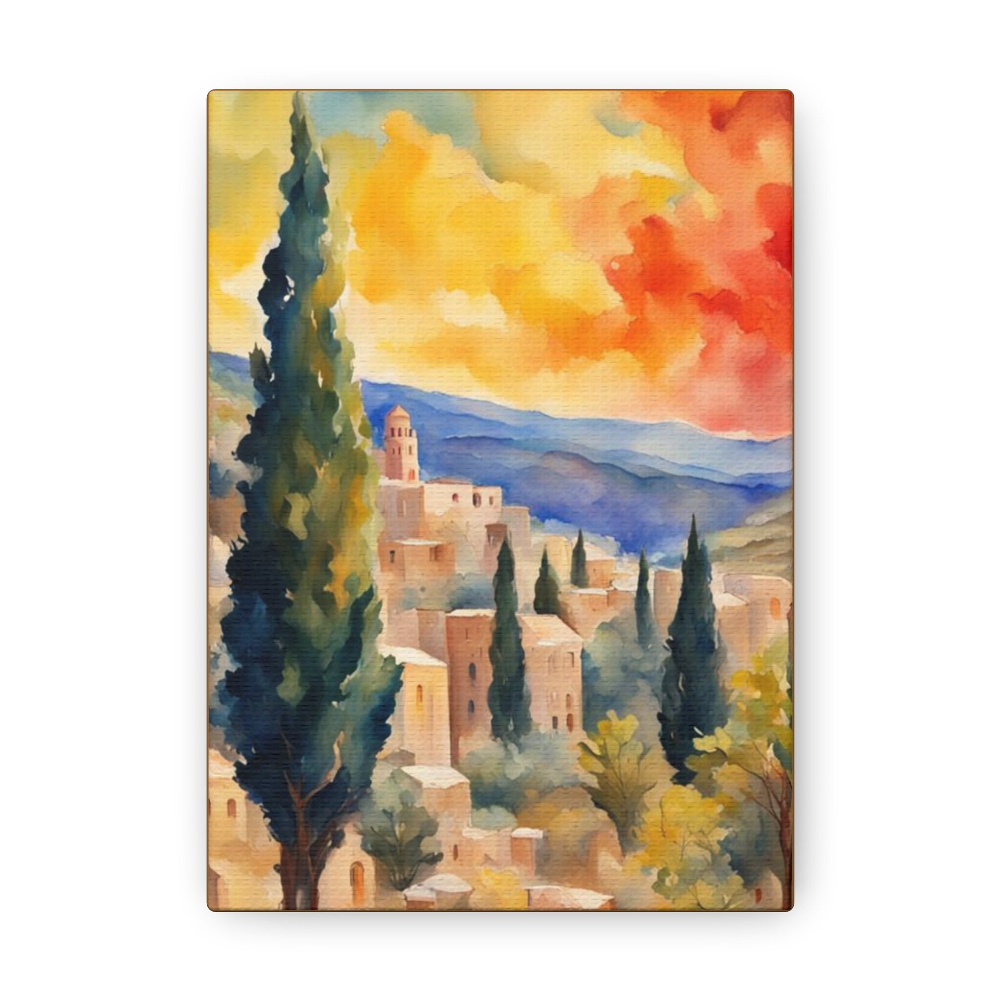 Jerusalem Vibrant Colors Canvas Gallery Wrap Jewish Wall Art - Etsy