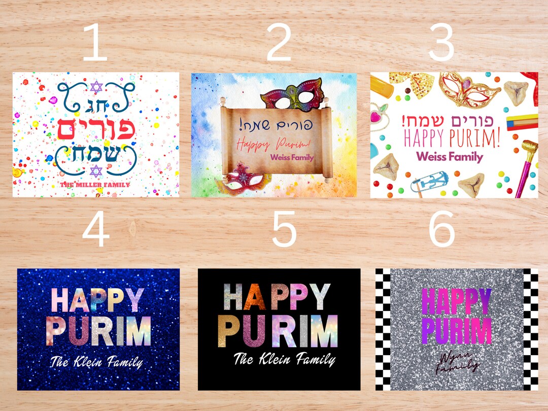 Personalized Purim Gift Labels, Mishloach Manot, Purim Stickers, Purim ...