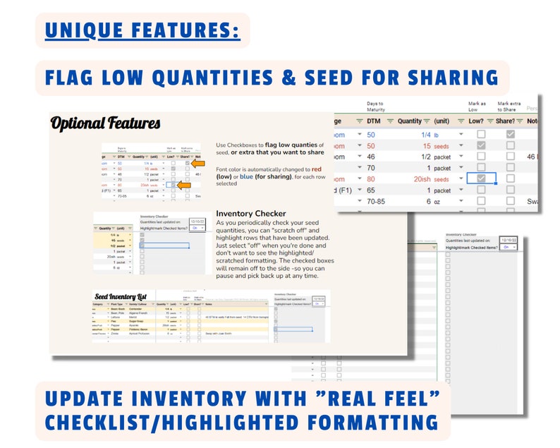 Seed Inventory List Spreadsheet for Seed Saving and - Etsy