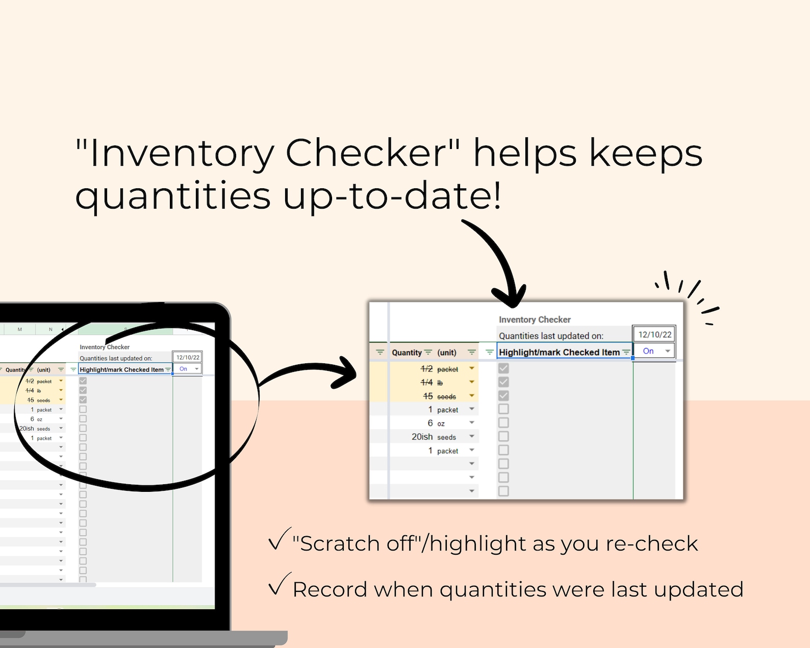 Seed Inventory List Spreadsheet for Seed Saving and Collecting. Digital ...