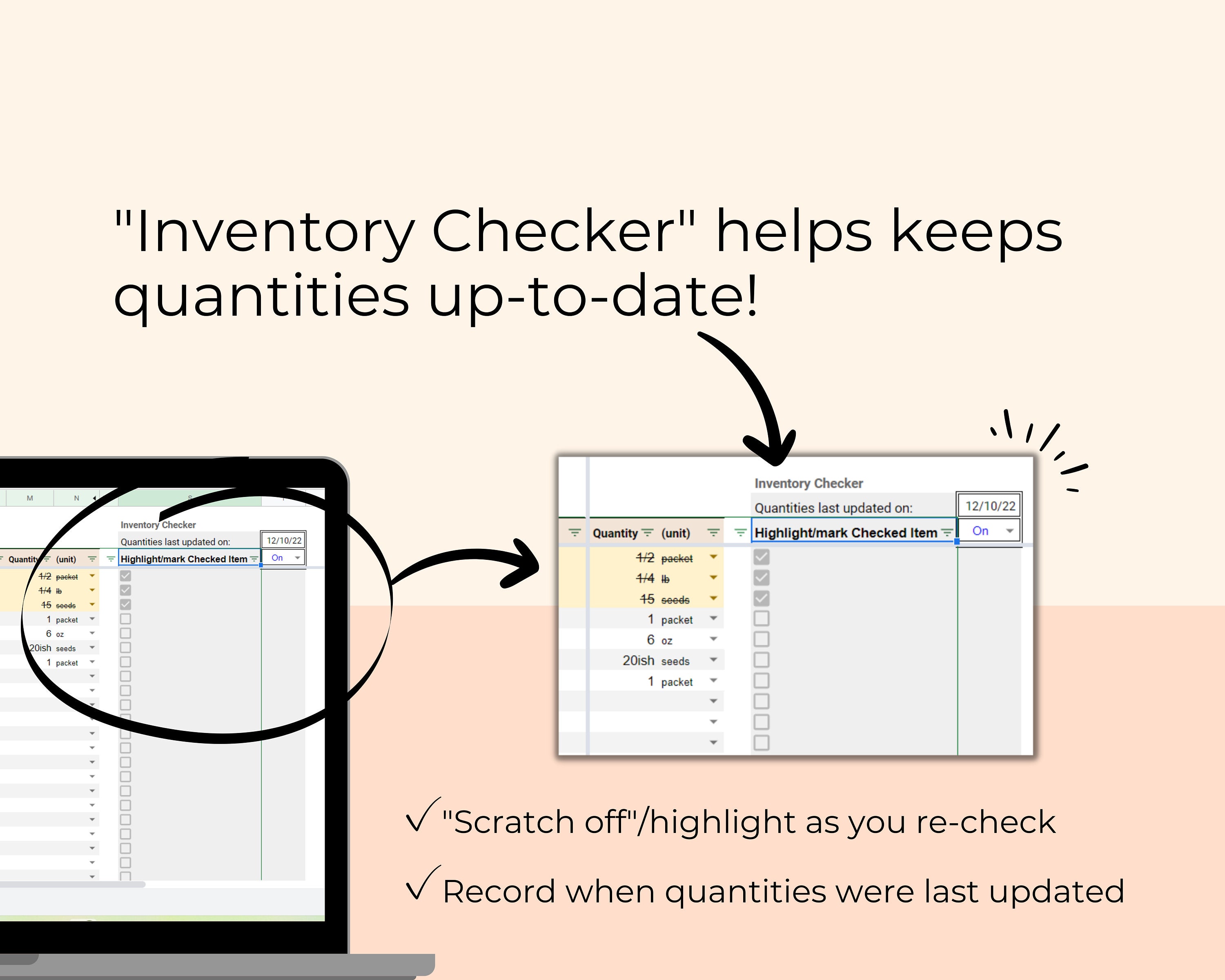 Seed Inventory List Spreadsheet for Seed Saving and Collecting. Digital ...