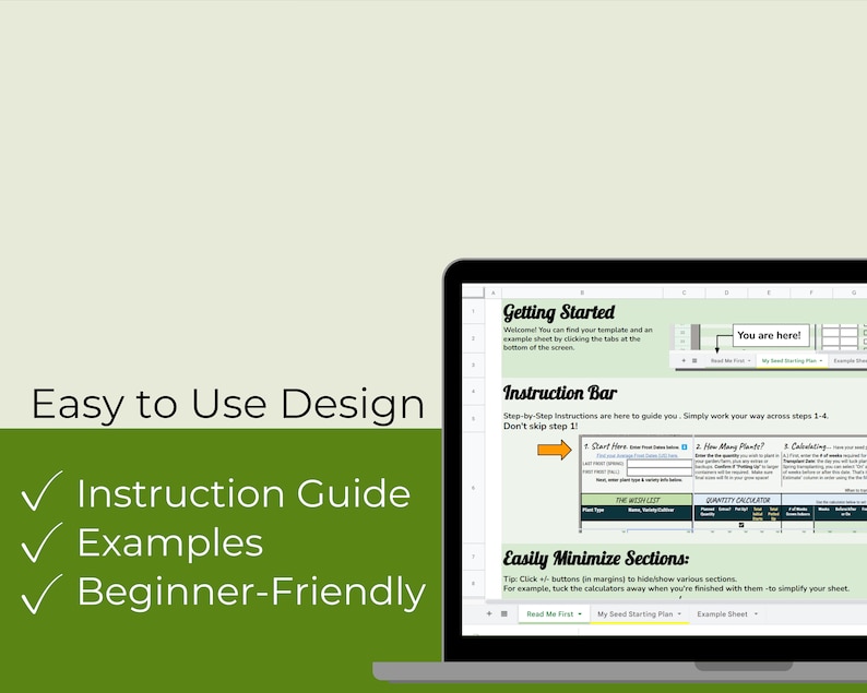 Seed Starting Spreadsheet, Planting Calendar, Garden Planner for Indoor ...