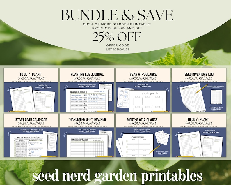 Planting Log Garden Journal Printable Page. Garden Planner or Garden ...