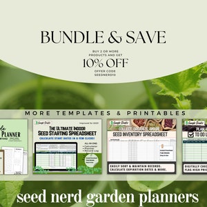 Garden Journal Spreadsheet Planting Log Digital Garden Planner. Modern ...