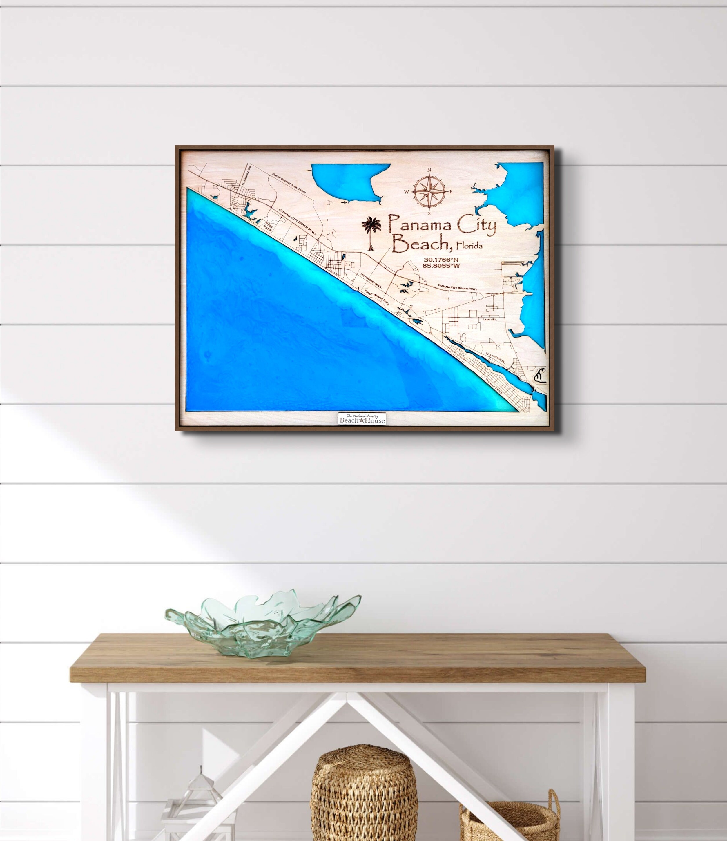 Resin Map of Panama City Beach Florida 3D Laser Engraved - Etsy