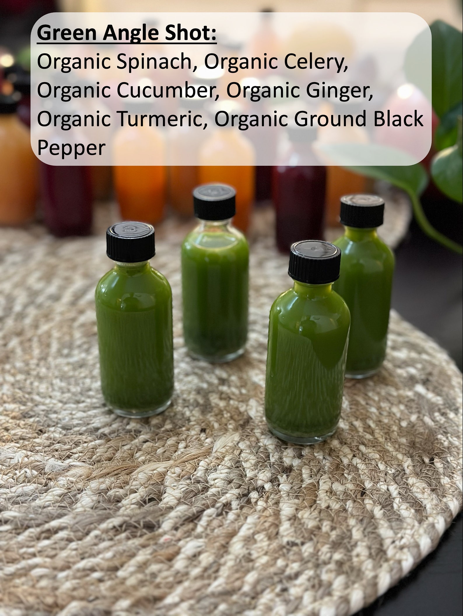 Pack of 5- Organic Healthy Shots in 2oz Glass, Immunity Shot ...