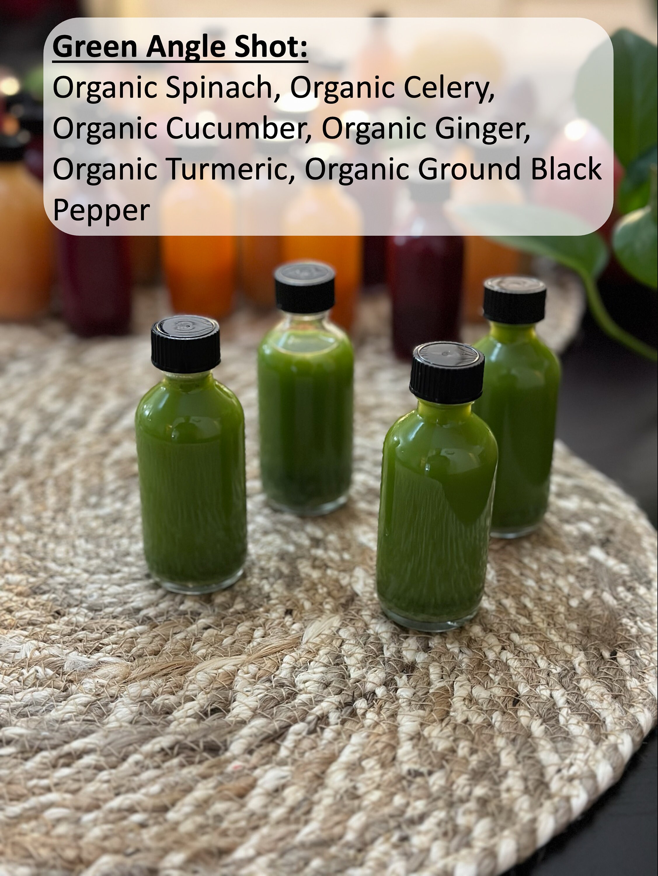 Pack of 5- Organic Healthy Shots in 2oz Glass, Immunity Shot ...