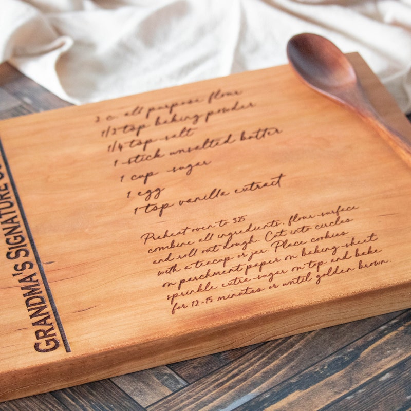 Recipe on Cutting Board - Etsy
