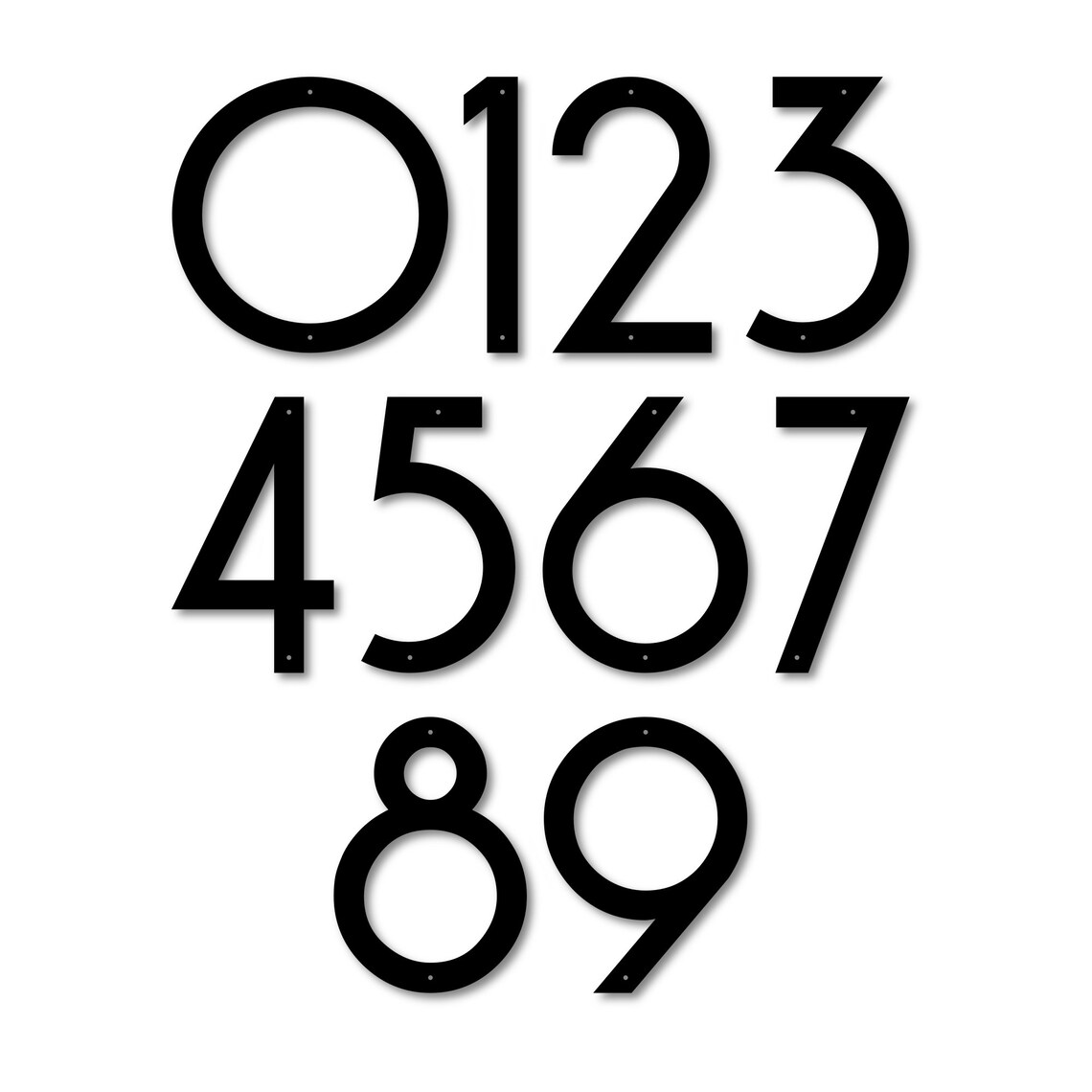 6 to 12 Inches, Black Civic Number, Civic Address, House Number, Door ...