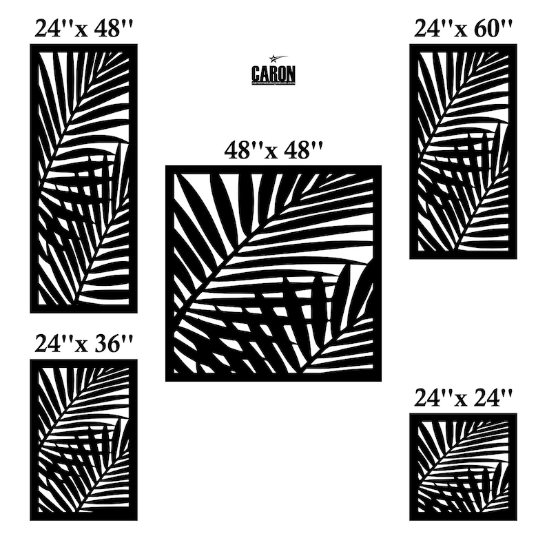 Palm Tree Privacy Panels/aluminum/exterior Privacy Screen/room Divider ...