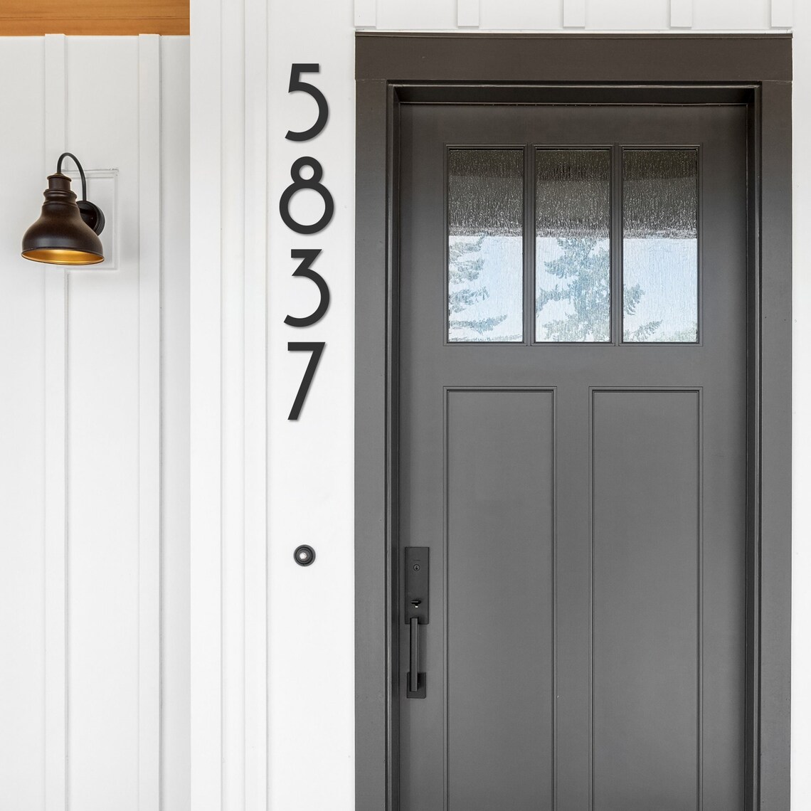 6 to 12 Inches, Black Civic Number, Civic Address, House Number, Door ...