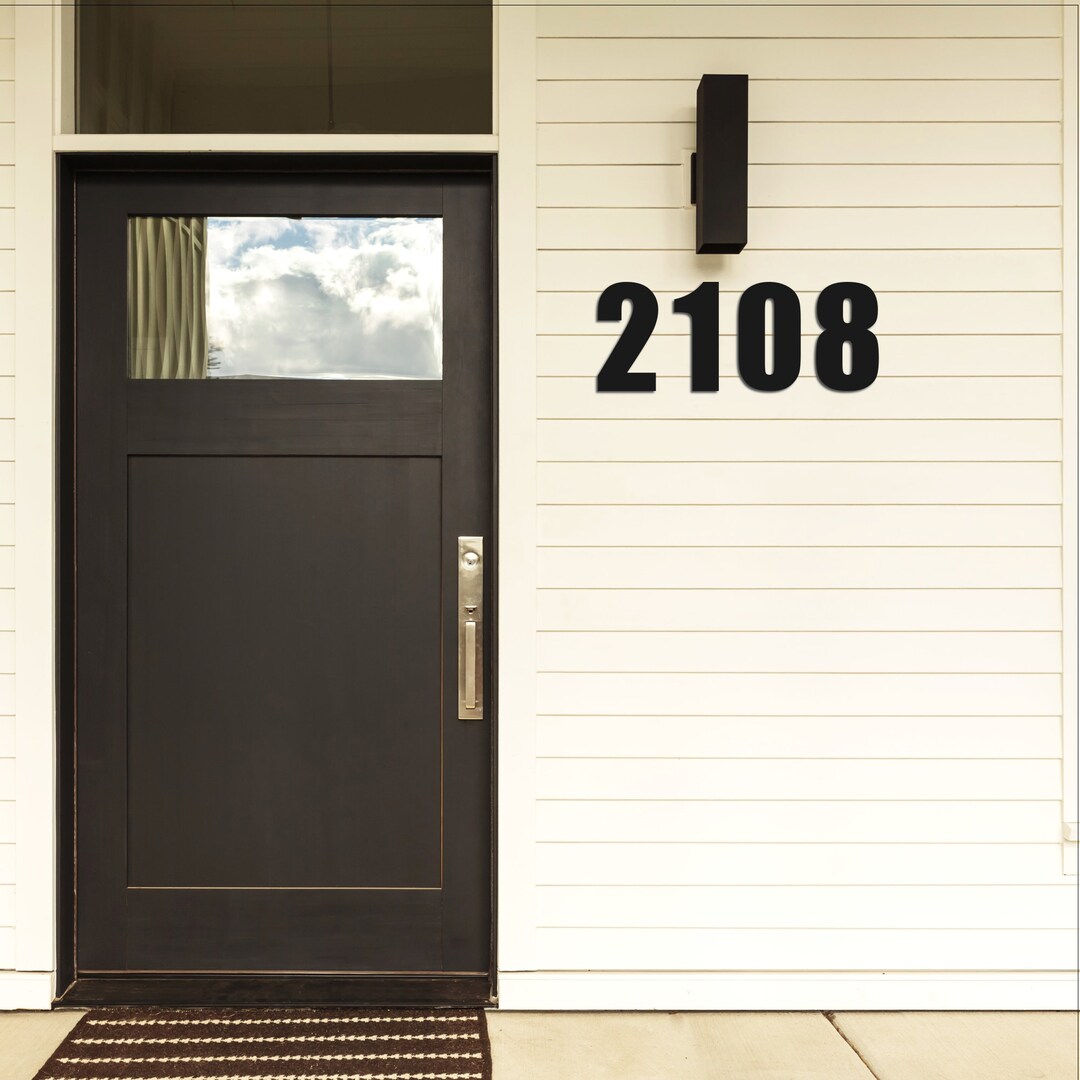 4 to 12 Inches, Black Civic Number, Civic Address, House Number, Door ...
