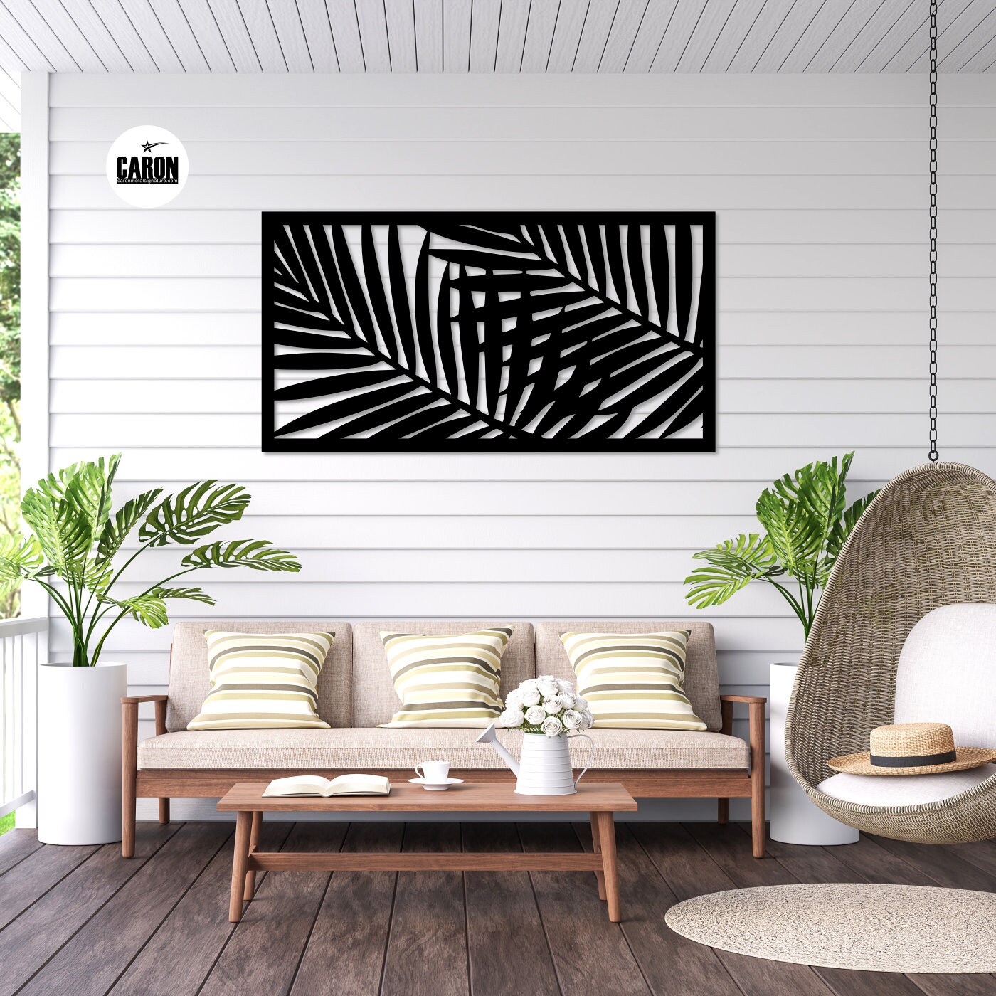 Palm Tree Privacy Panels/aluminum/exterior Privacy Screen/room Divider ...