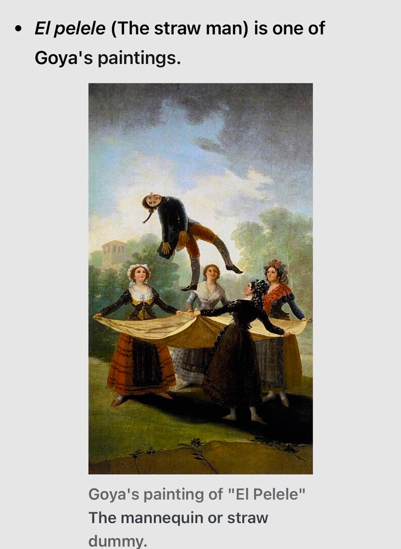 Wall Decor “el Pelele” (the Straw Man) by Francisco Goya - Damascene - Etsy