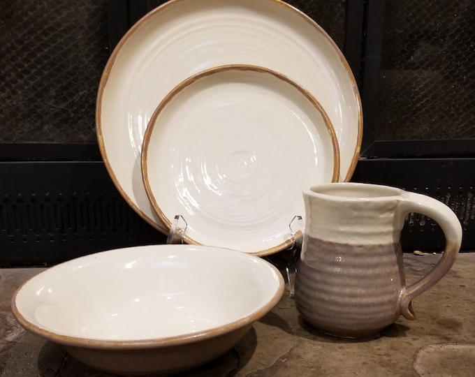 16 Piece Pottery Dinnerware Set - Etsy