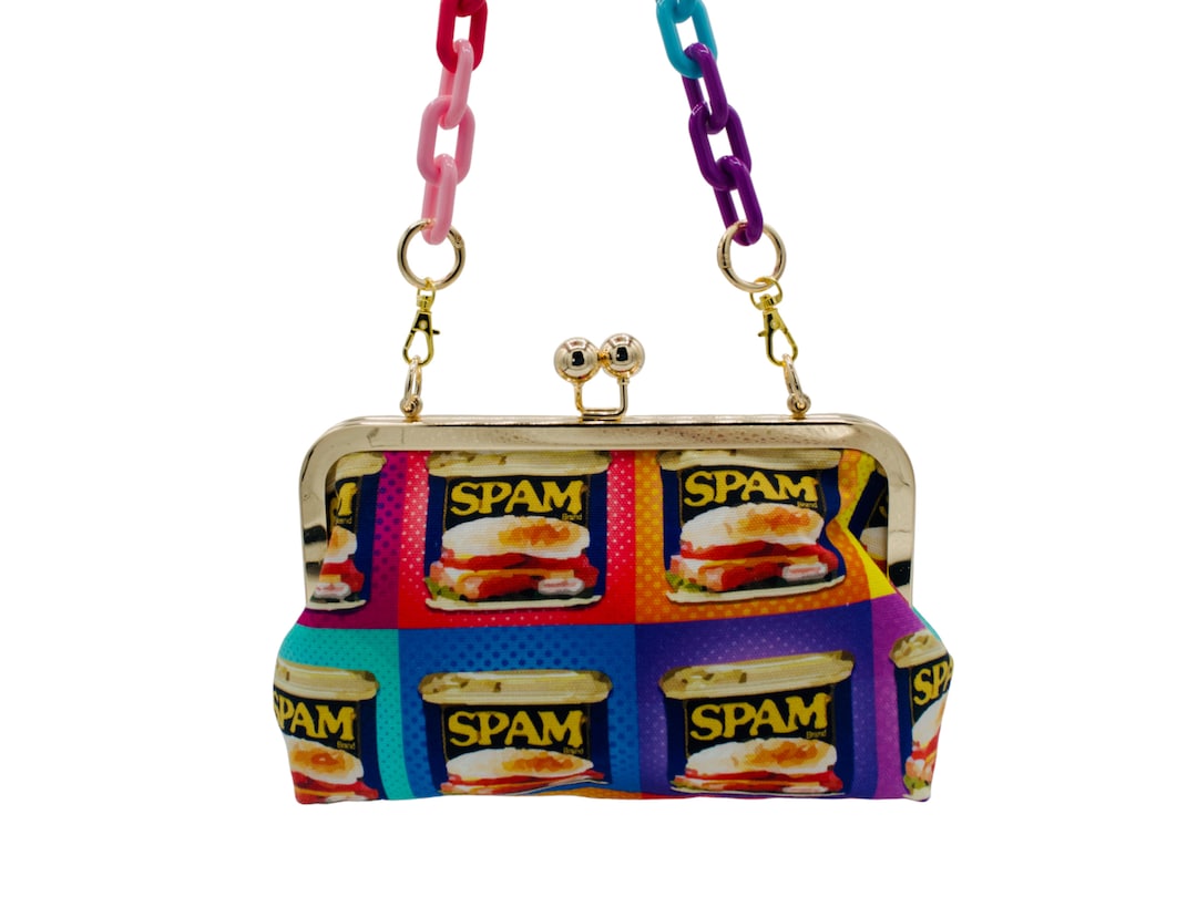 Spam-themed Clutch With Removable Rainbow Chain Quirky Accessory - Etsy
