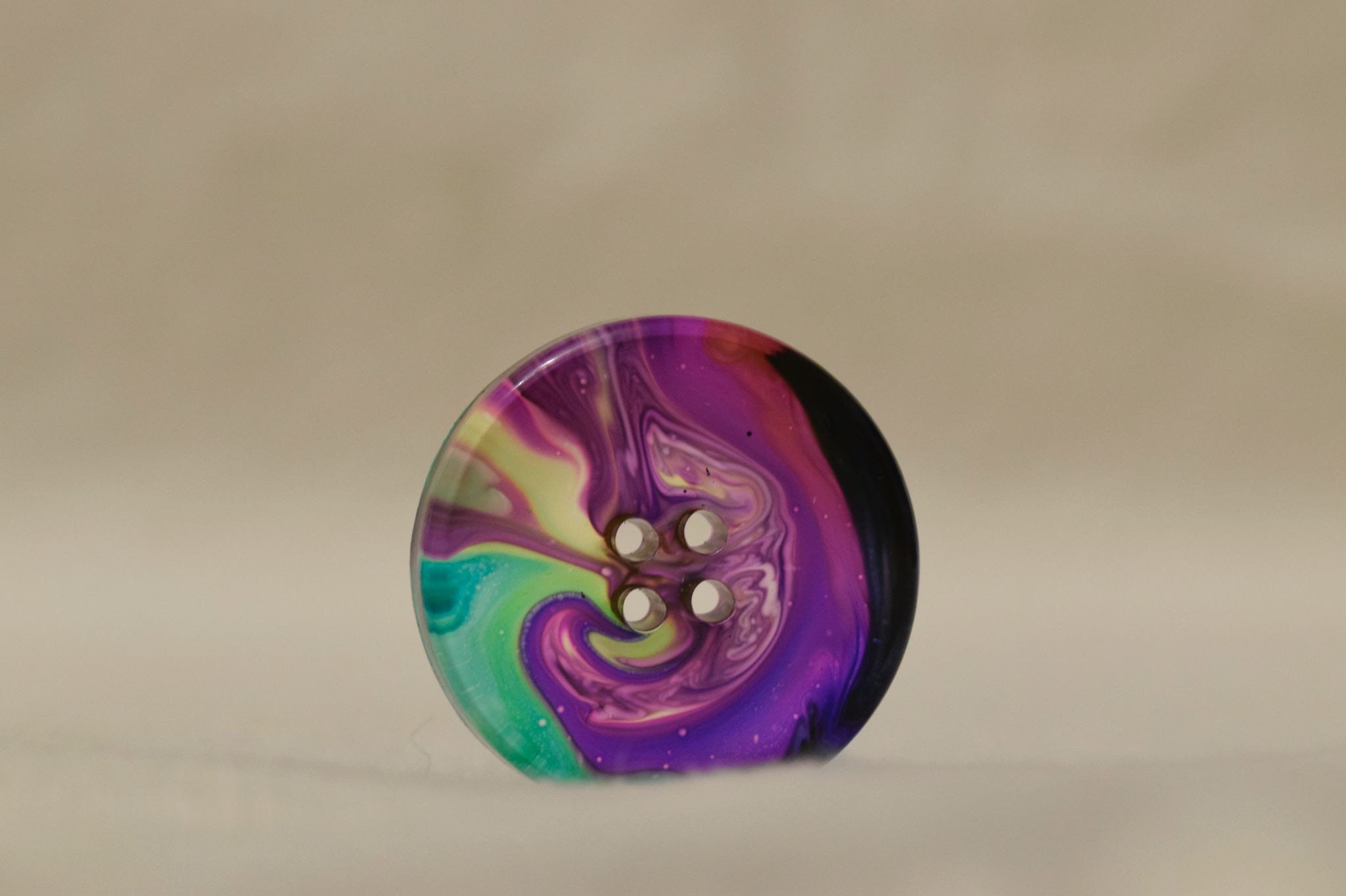 Scrapbooking Papercraft Tri Colour Ink Blot Buttons Custom Made Paper 