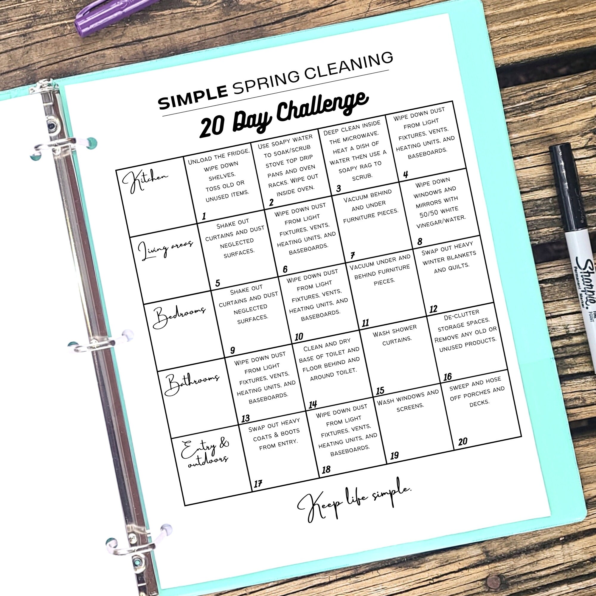 Simple Daily Weekly Housekeeping Bundle BONUS Spring - Etsy