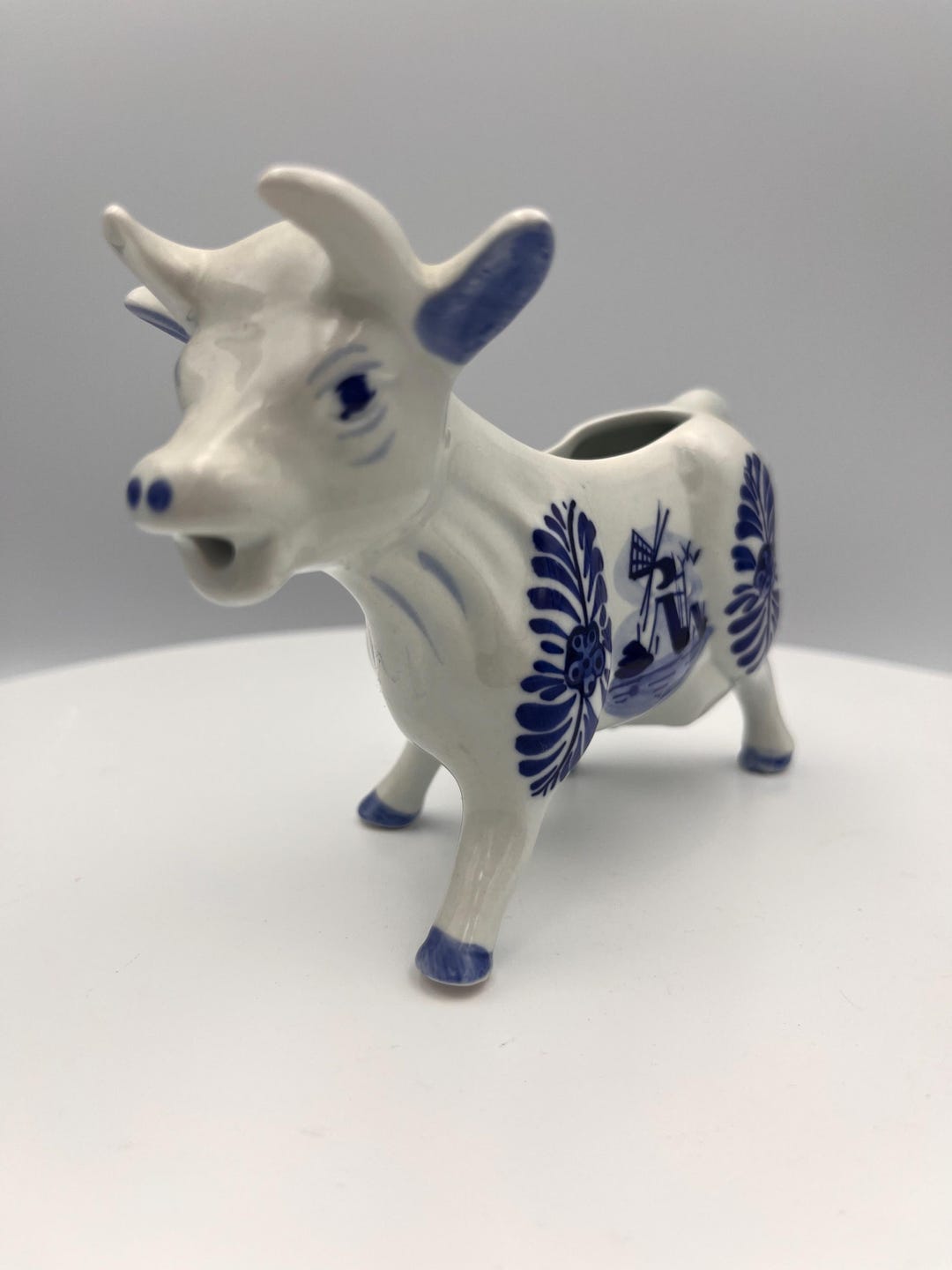 Vintage Delfts Blauw (delft Blue) Cow Creamer/figurine Handpainted in ...