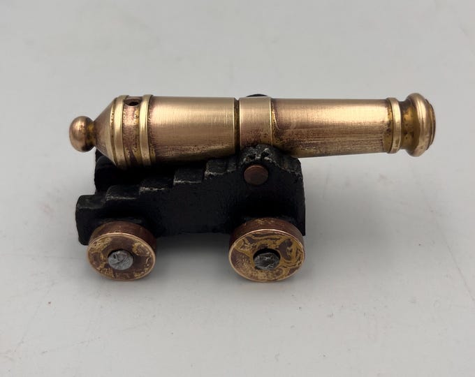 Vintage Miniature Brass Cannon – MFCO Toy Replica – 3” Cast Iron ...