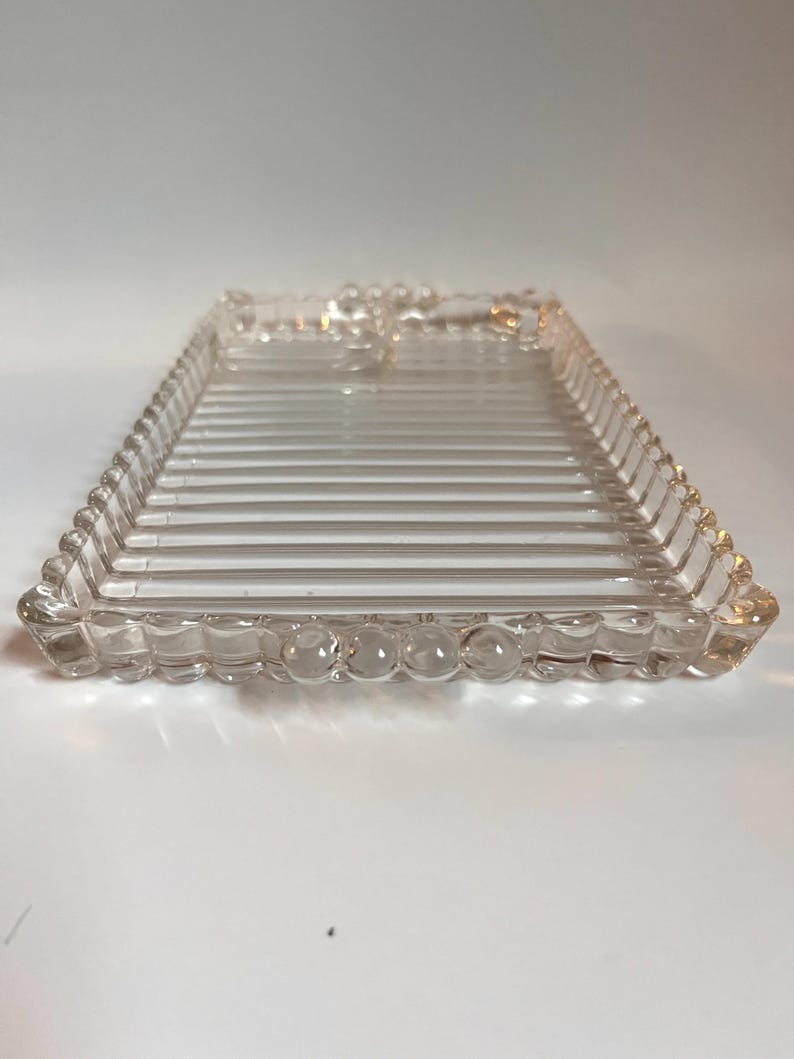 Vintage Hazel Atlas Sip & Smoke Luncheon/ Snack, Small Ribbed Glass ...