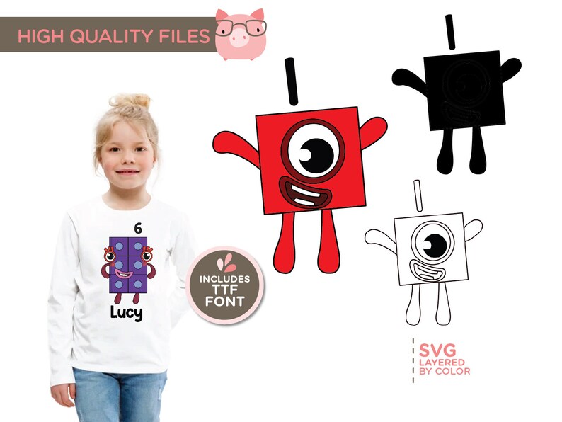 Numbers svg bundle for cricut, blocks svg files for cricut, PNG ...