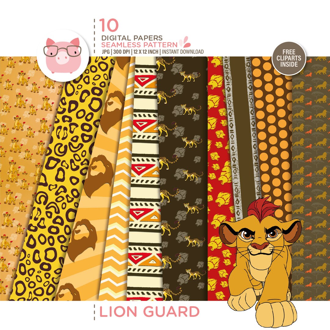 Lionguard 10 Digital Paper & Free PNG Clipart Included, Free Pgn ...