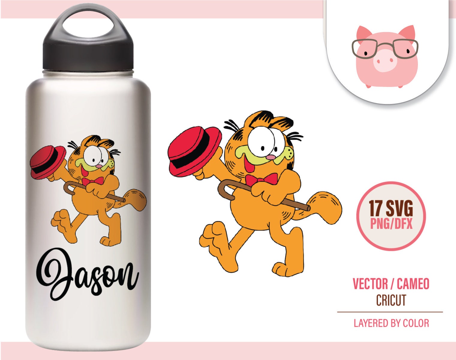 17 Garfield SVG-PNG Cut File Bundle, Garfield and Friends, Odie Svg ...