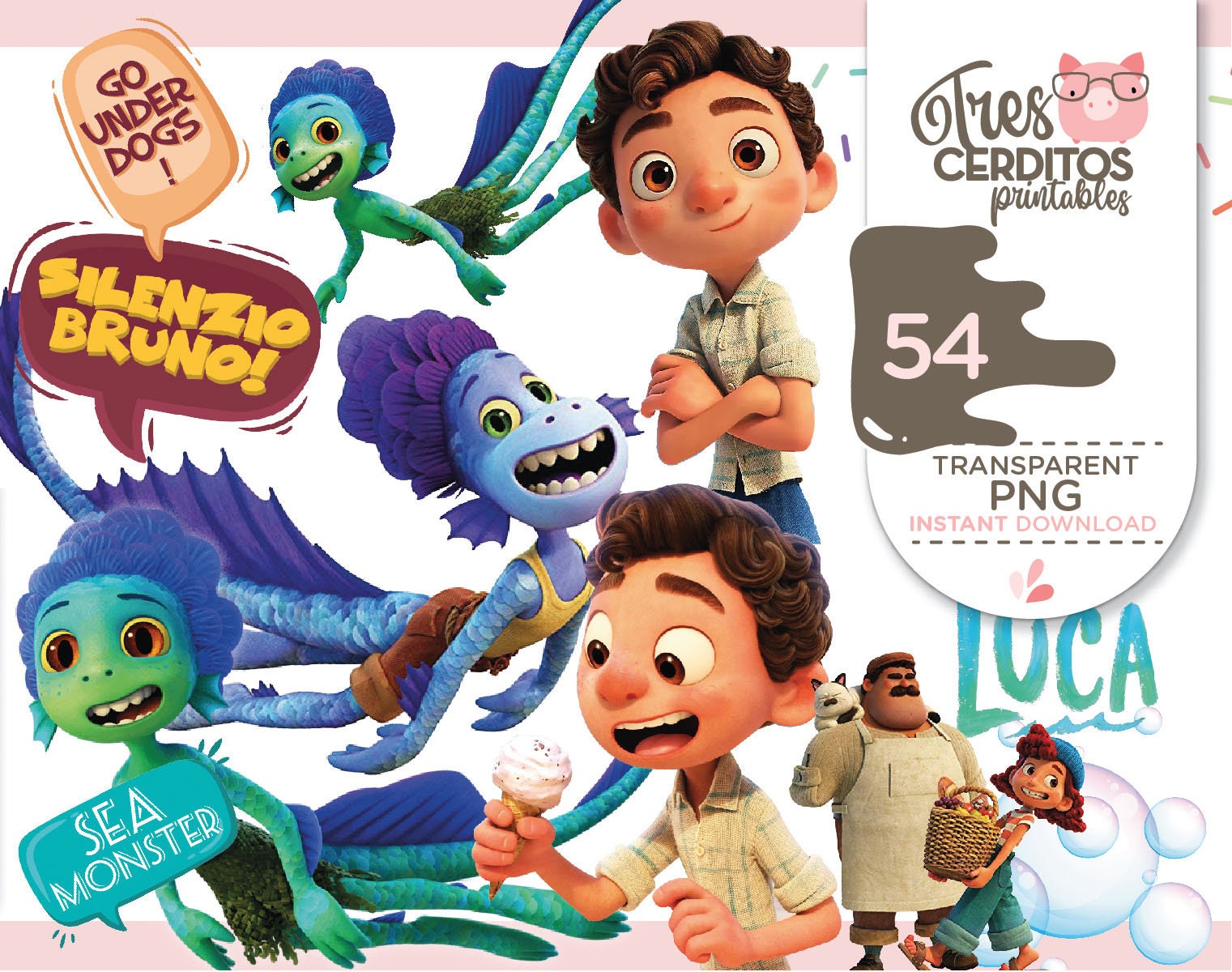 181 Luca Portorroso Giulia Png Images, Luca Birthday Printable Digital ...