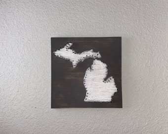 Michigan With Heart - String Art Template - Etsy