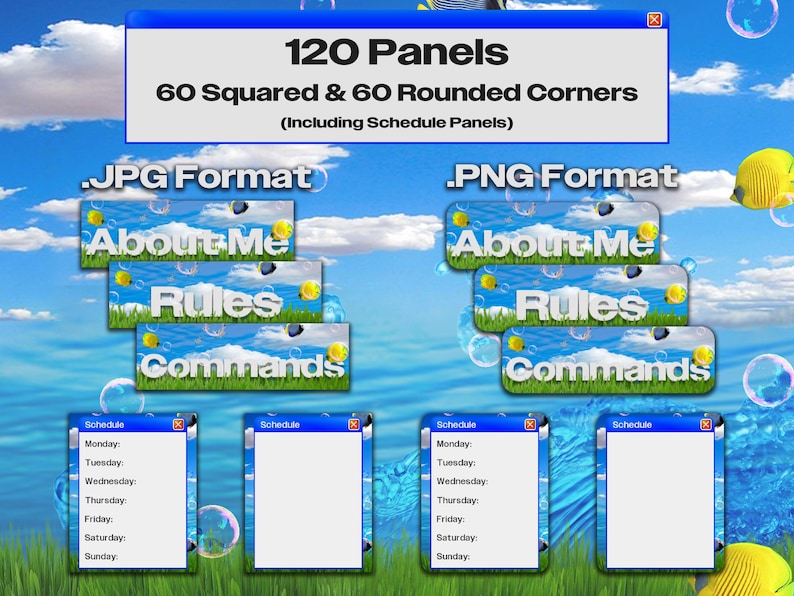 Frutiger Aero Twitch Stream Bundle, Windows XP Inspired (digital ...