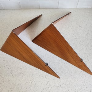 MCM Teak Butterfly Shelves, Poul Cadovius for Cado Denmark, Pair of ...