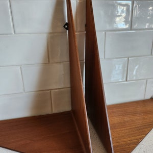 MCM Teak Butterfly Shelves, Poul Cadovius for Cado Denmark, Pair of ...