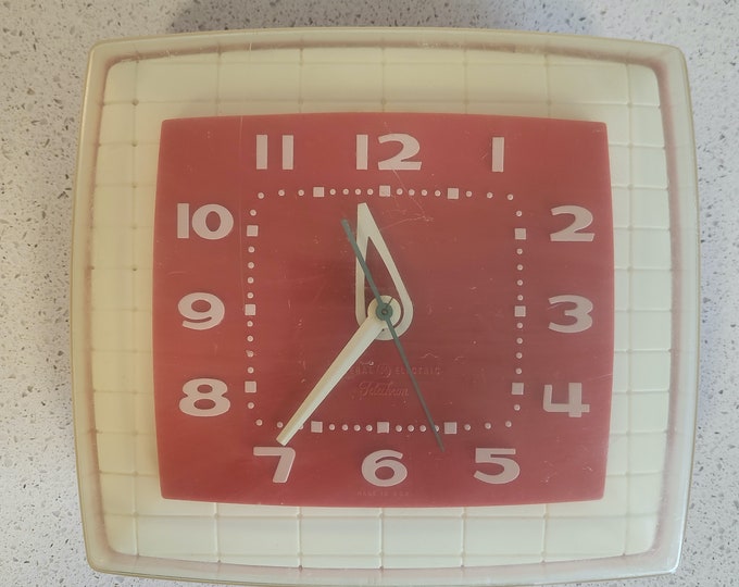 1950s Electric Wall Clock, General Electric Telechron Model 2H108, Mcm ...