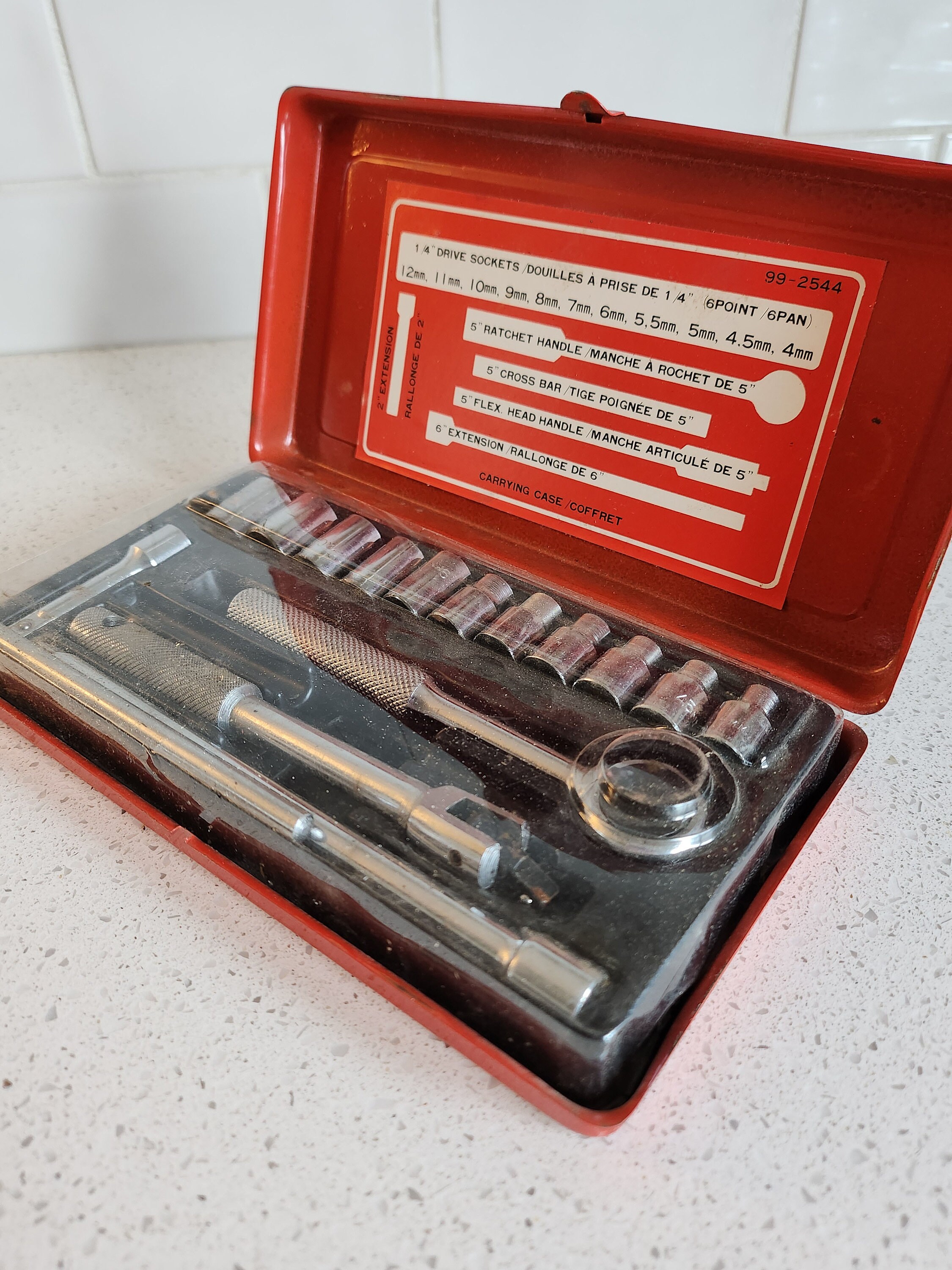 Vintage 17-pc Socket Wrench Set in Metal Case, You Choose Metric or SAE ...