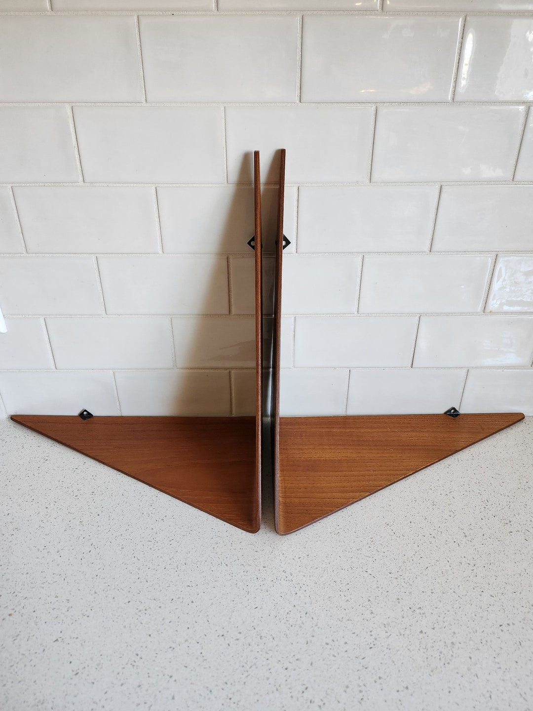 MCM Teak Butterfly Shelves, Poul Cadovius for Cado Denmark, Pair of ...