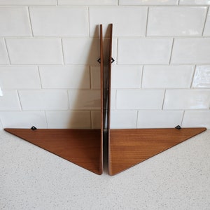 MCM Teak Butterfly Shelves, Poul Cadovius for Cado Denmark, Pair of ...