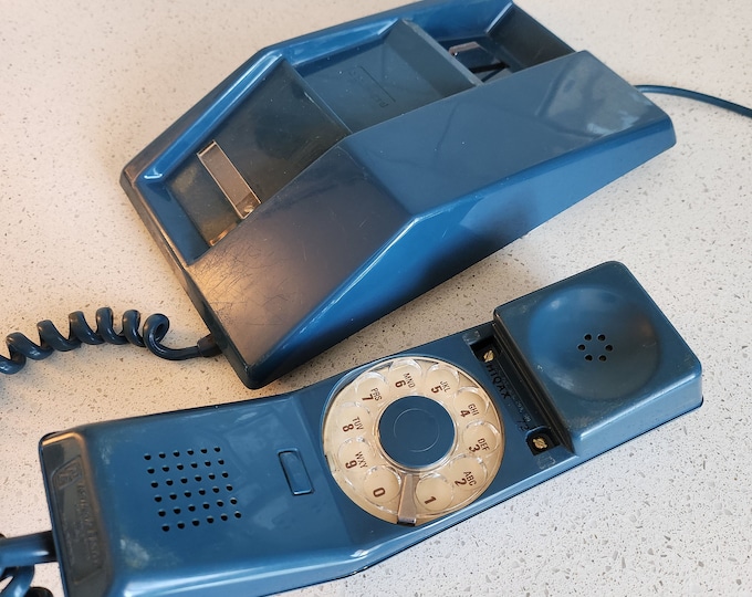1970s Blue Rotary Dial Phone, Northern Electric, Vintage, Retro ...