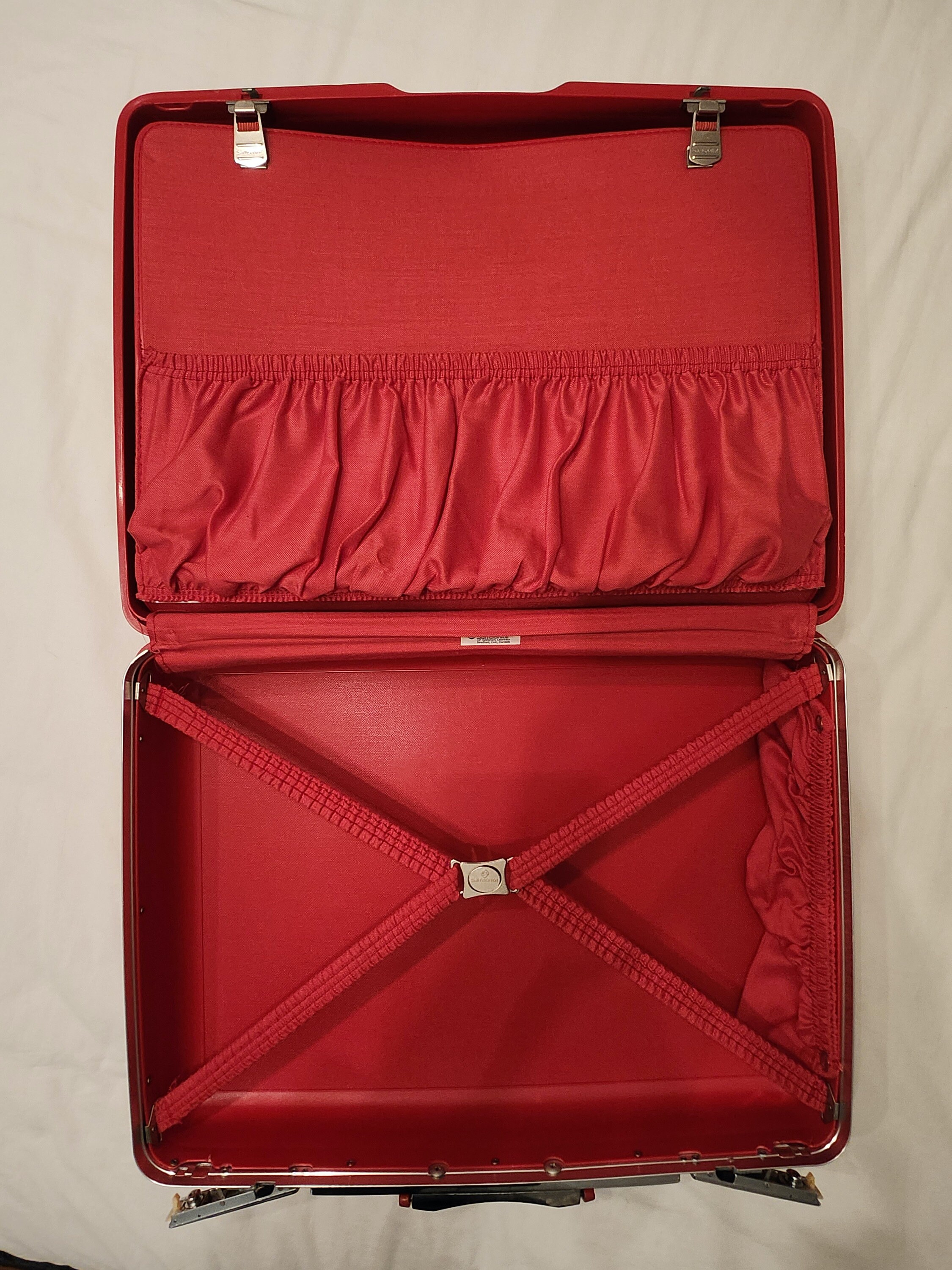 Maleta rígida Samsonite Saturn III, roja, década de 1970, viaje por ...